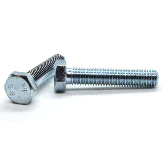Šrouby se šestihrannou hlavou celý závit DIN 933 zinek bílý
